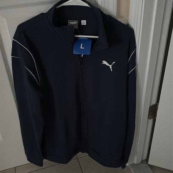 Puma | Jackets & Coats | Mens Puma Zip Up Navy Track Jacket L Nwt ...